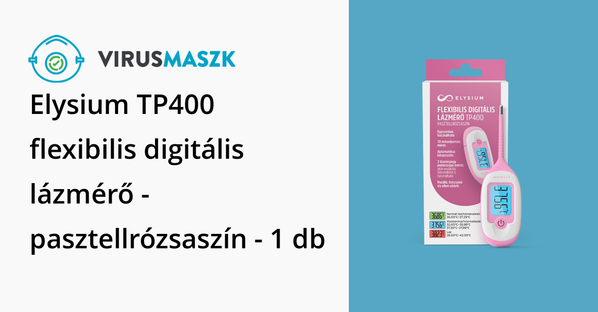 Elysium TP400 flexibilis digitális lázmérő - pasztellrózsaszín | Vírusmaszk