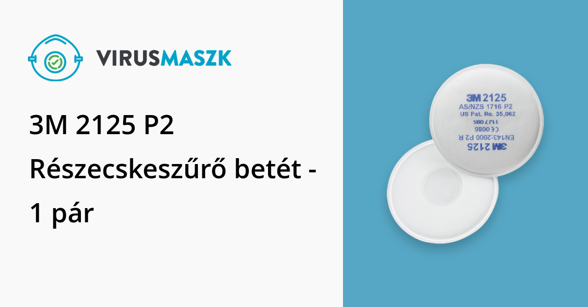 3M 2125 P2 Részecskeszűrő betét | Vírusmaszk