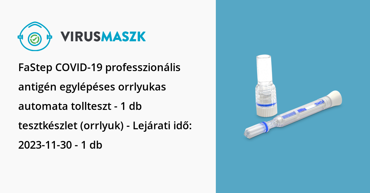 FaStep COVID-19 professzionális antigén egylépéses orrlyukas automata ...